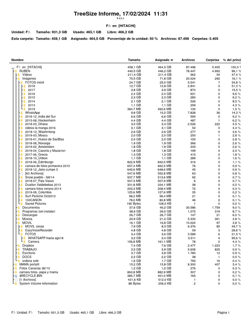 TreeSize Free Exportar | PDF