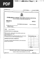 N2023 P2 4003 Zimsec Combined Science-1 | PDF