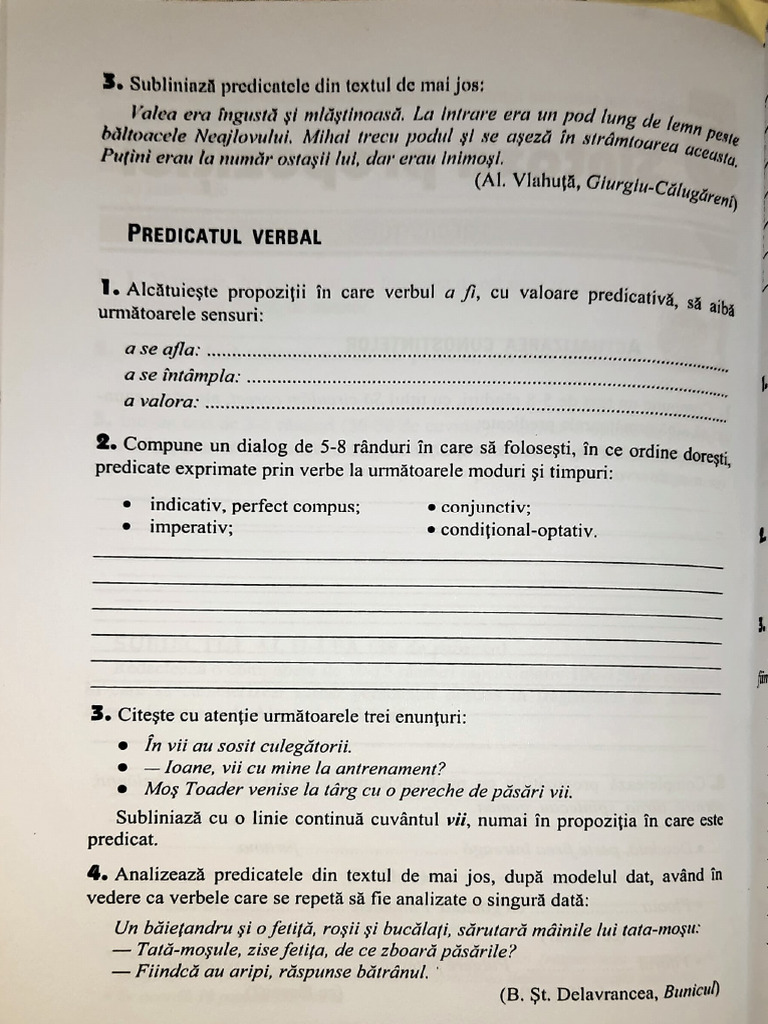 Recapitulare Subiect Predicat | PDF