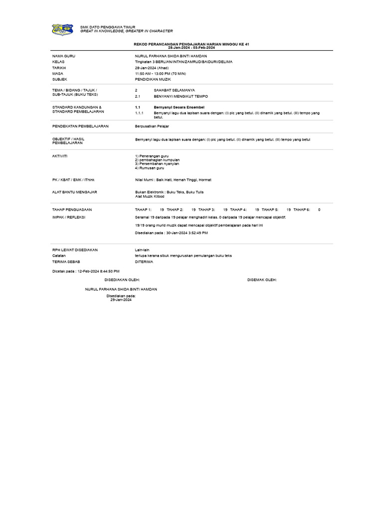 PH Minggu 41 Tahun 2023 | PDF