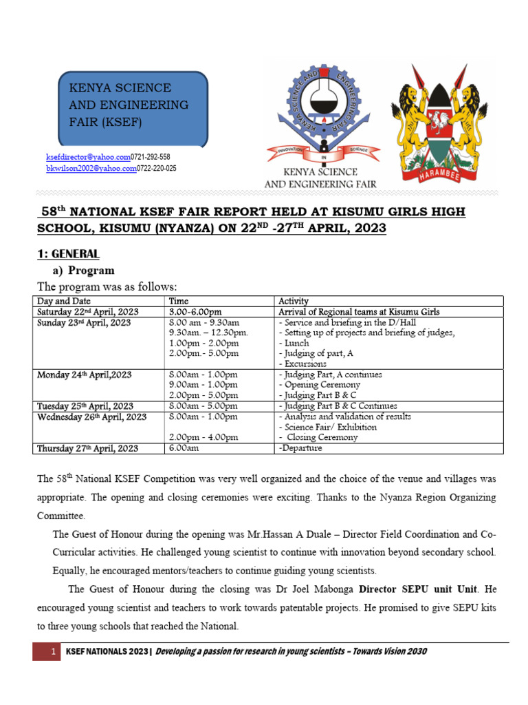 Ksef National Report 2023 | PDF | Science