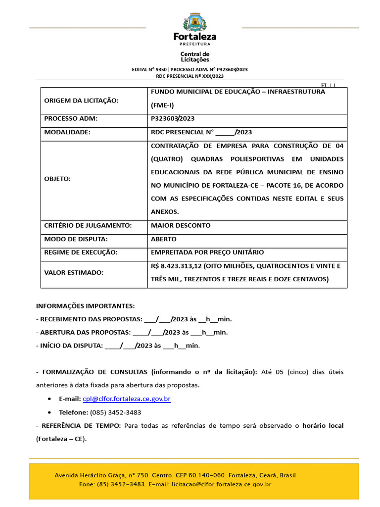 Minuta Do Edital - Ed. 9350 - Rev. Seinf | PDF | Falência | Consórcio