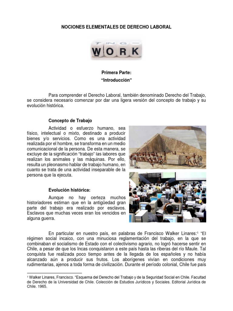 Laboral 1ra Parte Introduccion p005 | PDF | Chile | Derecho laboral