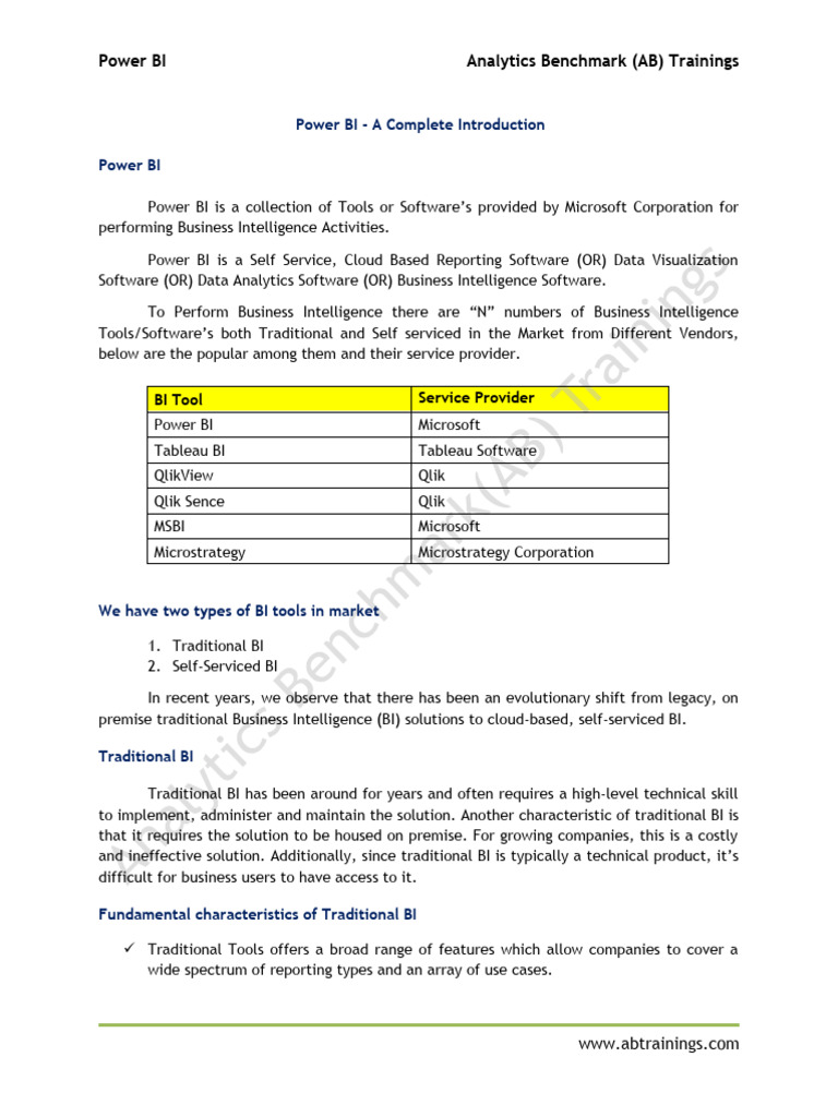 Power BI: A Complete Introduction Guide | PDF | Mobile App | Business ...