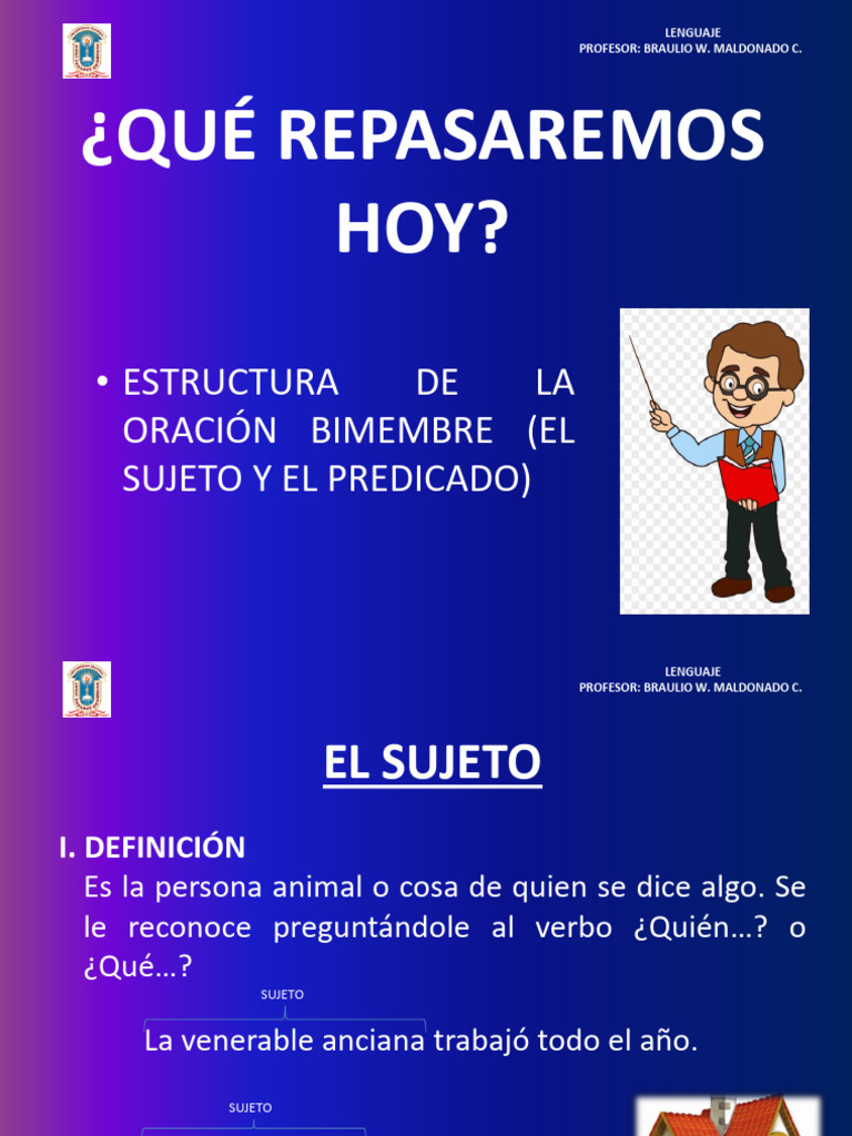 10estructura Del Sujeto y Predicado | PDF | Predicado (Gramática ...