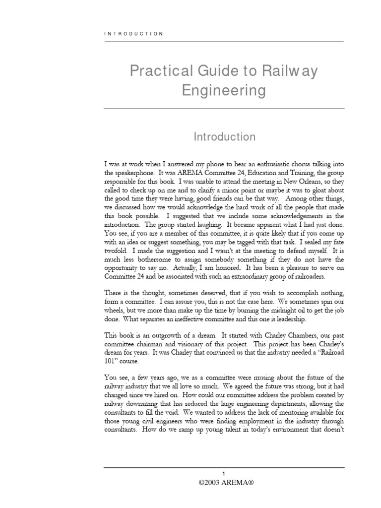 Introduction | PDF | Rail Transport