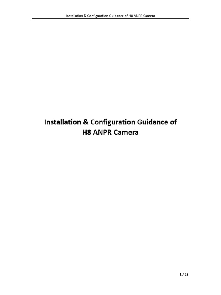 Installation and Configuration Guid of H8 ANPR Camera V1.3 | PDF | Bit | File Transfer Protocol