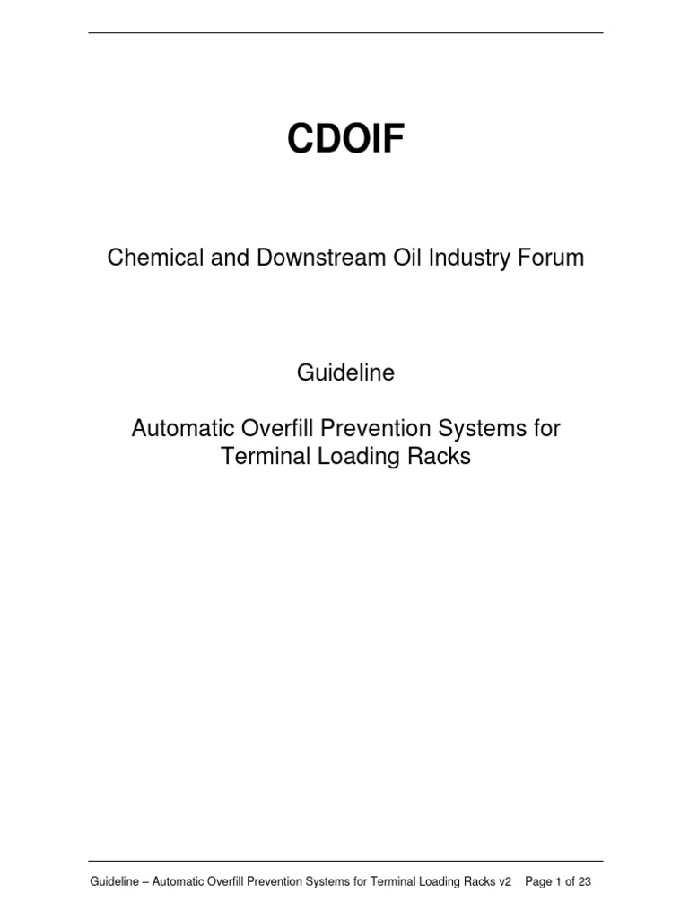 Overfill Prevention Systems Guide | PDF | Valve | Risk