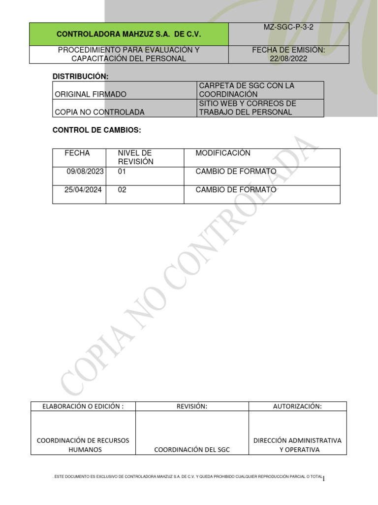 Evaluación y Capacitación en Mahzuz | PDF | Gestión de recursos humanos ...