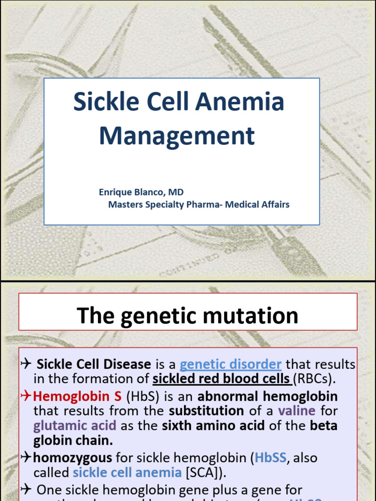 Sickle Cell Anemia Management | PDF | Hemoglobin | Anemia