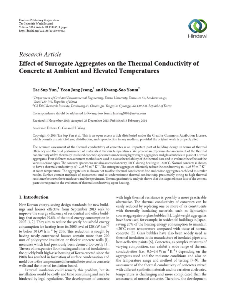Effect of Surrogate Aggregates On The TH | PDF | Concrete | Thermal ...