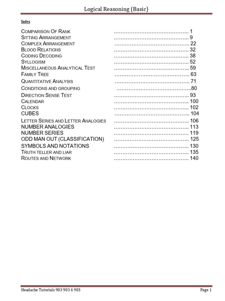 logical reasoning | PDF