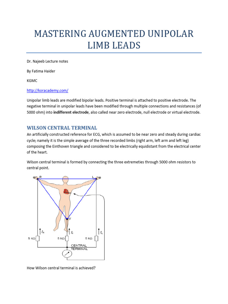 05 - Mastering Augmented Unipolar Limb Leads | PDF ...
