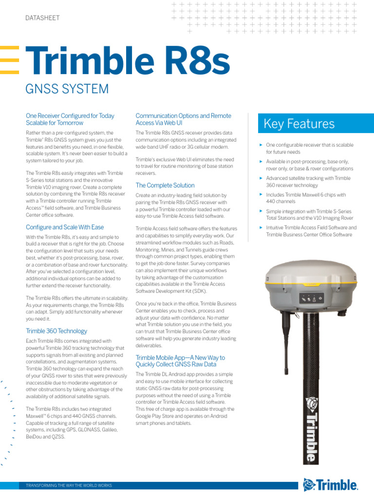 Datasheet - Trimble R8s GNSS System - English USL - Screen | PDF ...