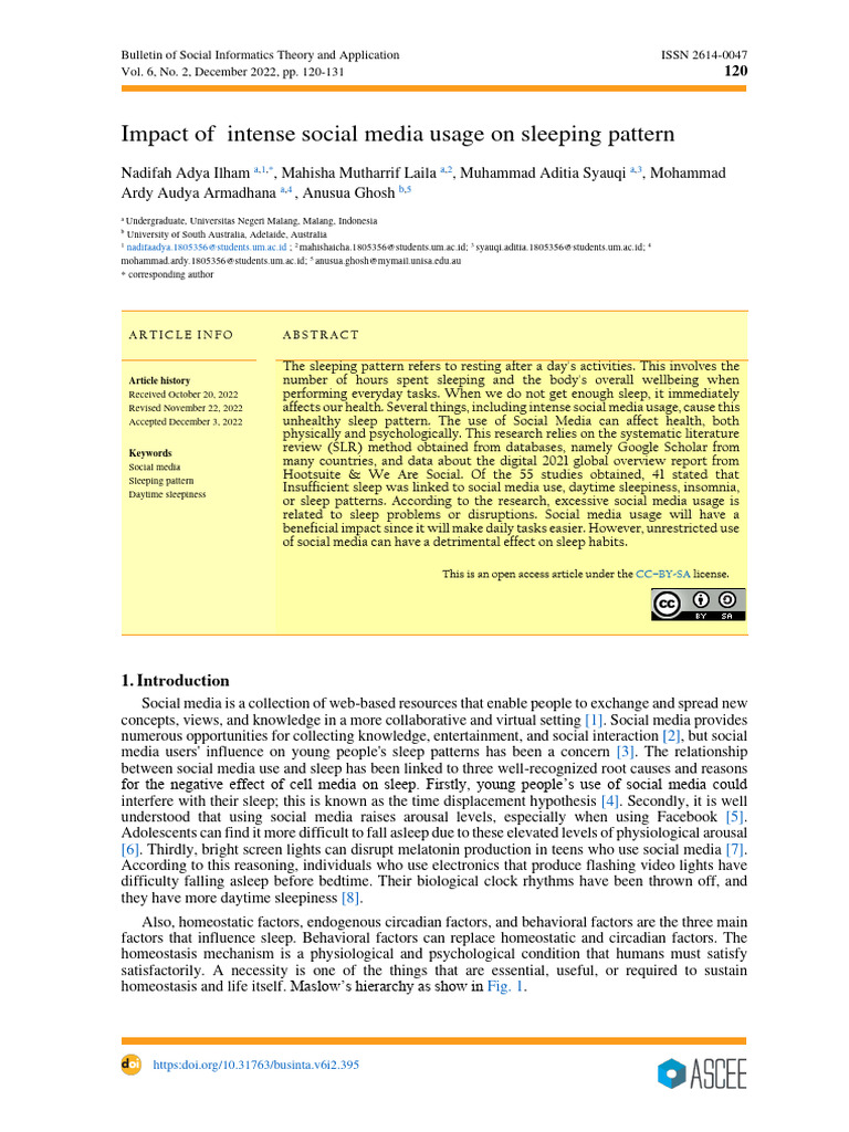 Social Media's Impact on Sleep Patterns | PDF | Sleep | Social Media