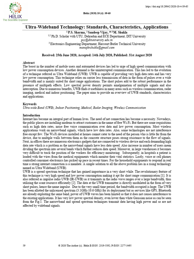 161 ArticleText UWB | PDF | Ultra Wideband | Modulation