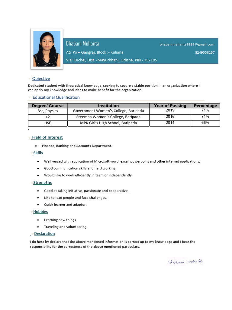 Resume 2 | PDF