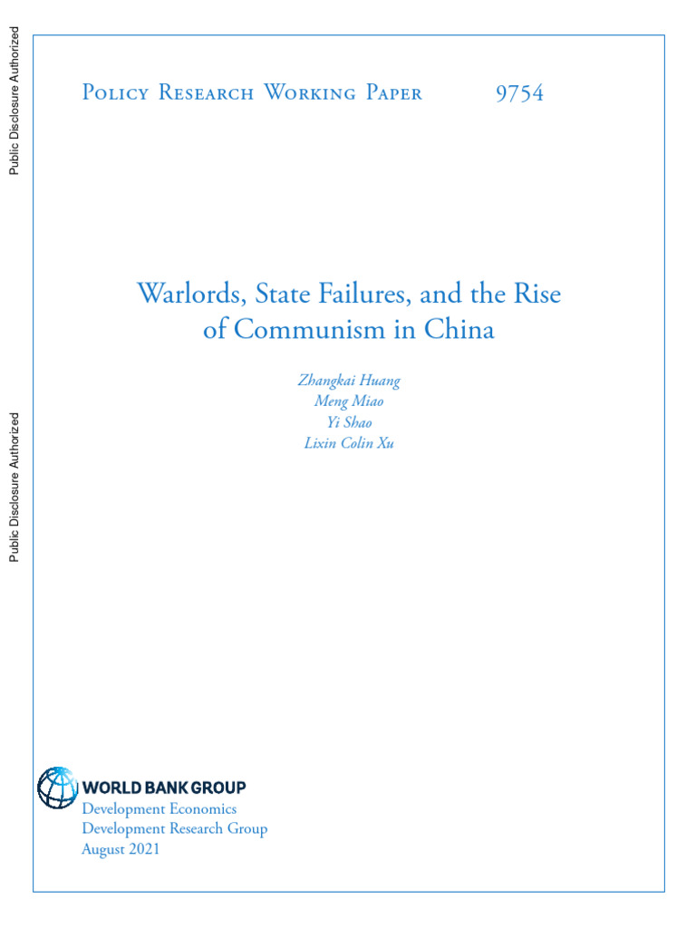 Warlords State Failures and The Rise of Communism in China | PDF ...