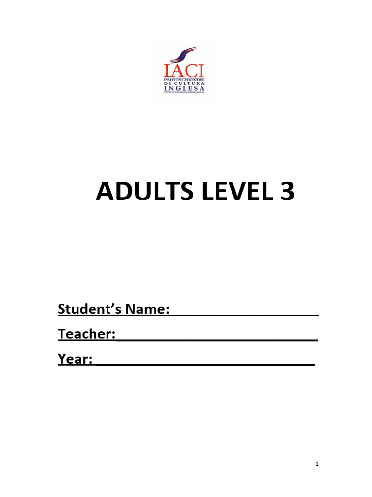 Adult Education Level 3 Form | PDF