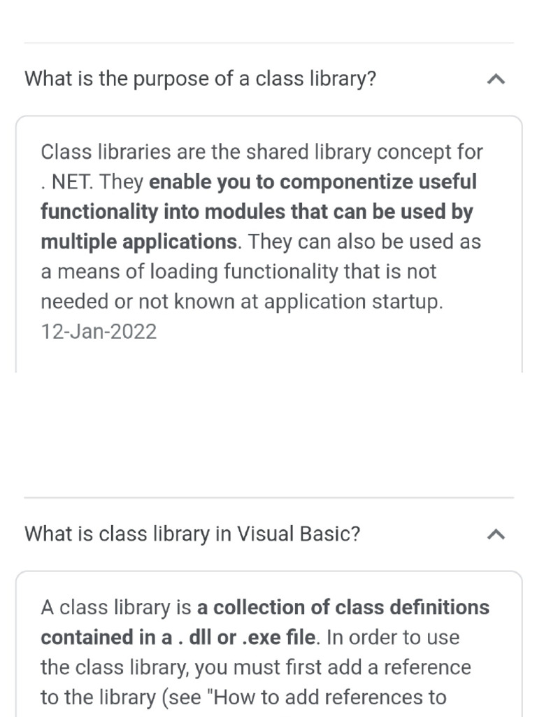 Class Library | PDF