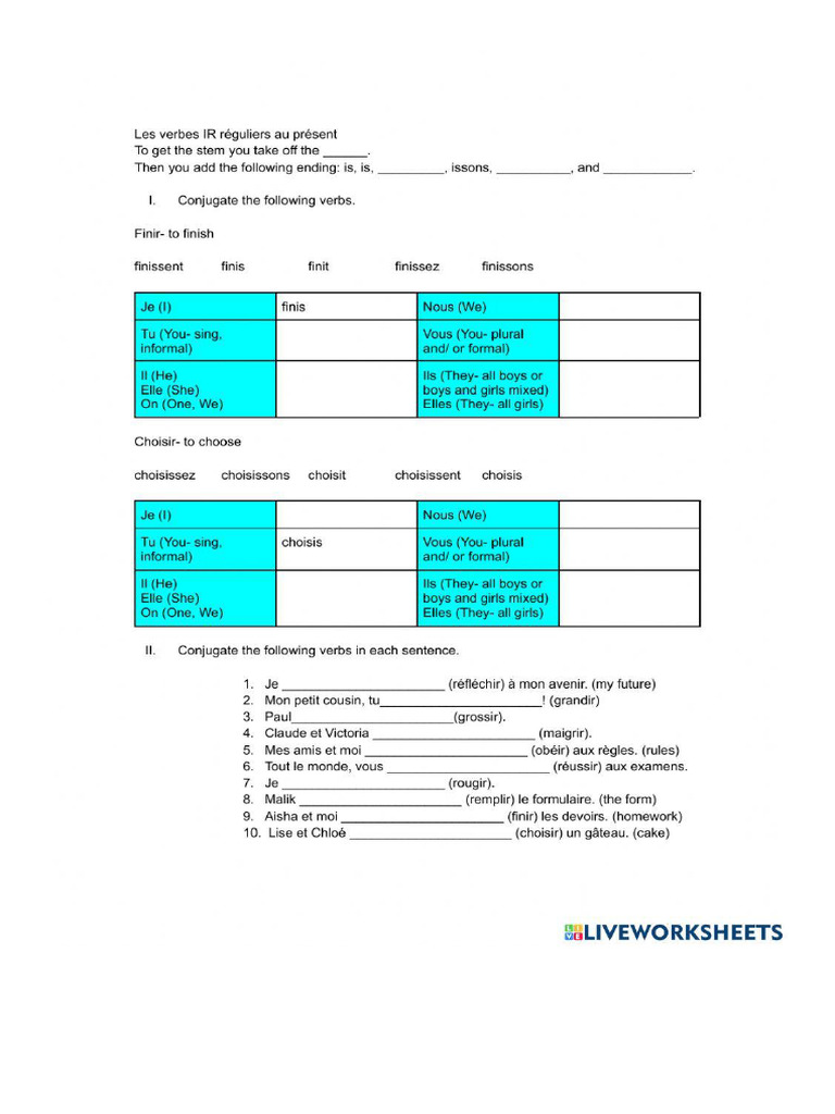 Ir - Verbs Worksheet | PDF