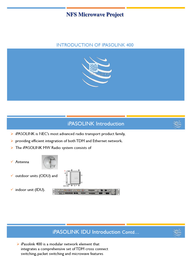 NFS - MW03 - Ipasolink Introduction | PDF | Local Area Network | Computer Network