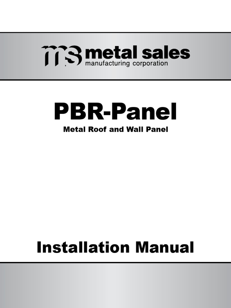 PBR Metal Roofing Installation Guide | PDF | Roof | Building Engineering