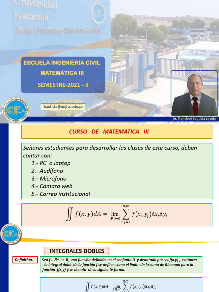 Clase 1 - Mate III - Integrales Dobles | PDF | Integral | Función (Matemáticas)