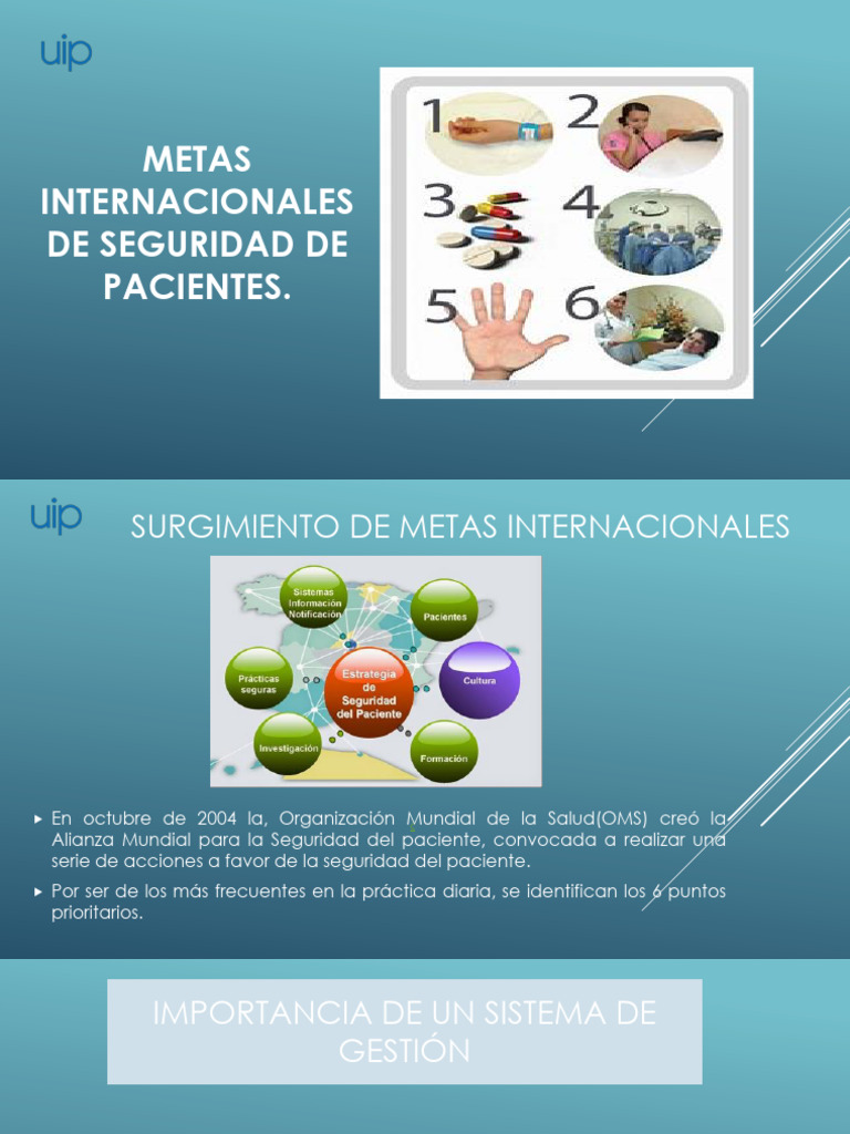 Metas-Internacionales - Seguridad de Los Pacientes | PDF | Seguridad ...