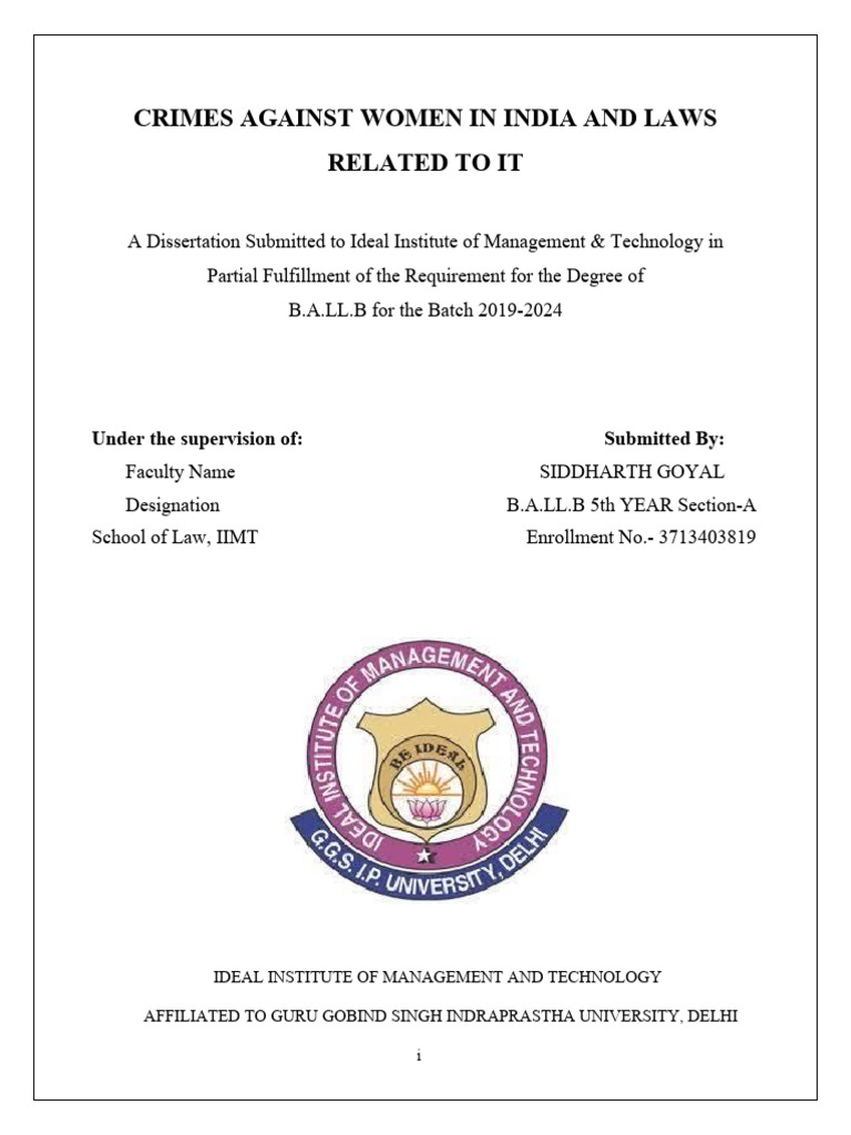 Dissertation Format Pdf Thesis Law School