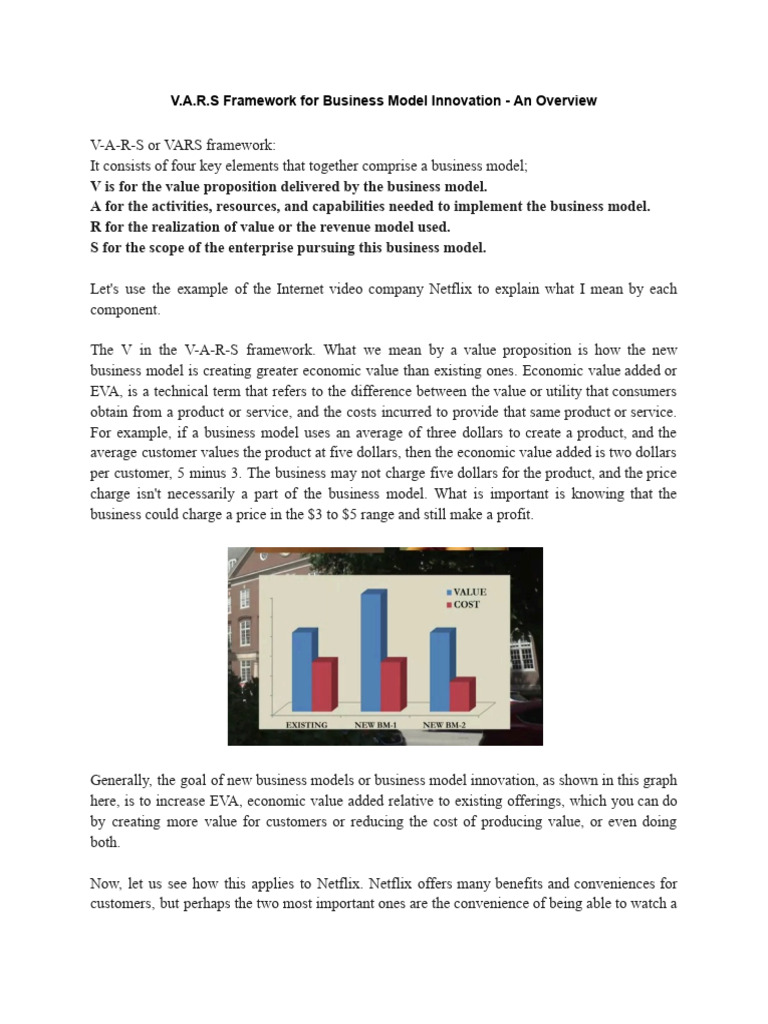 VARS Framework For Business Model Innovation Overview | PDF | Business Model | Subscription ...