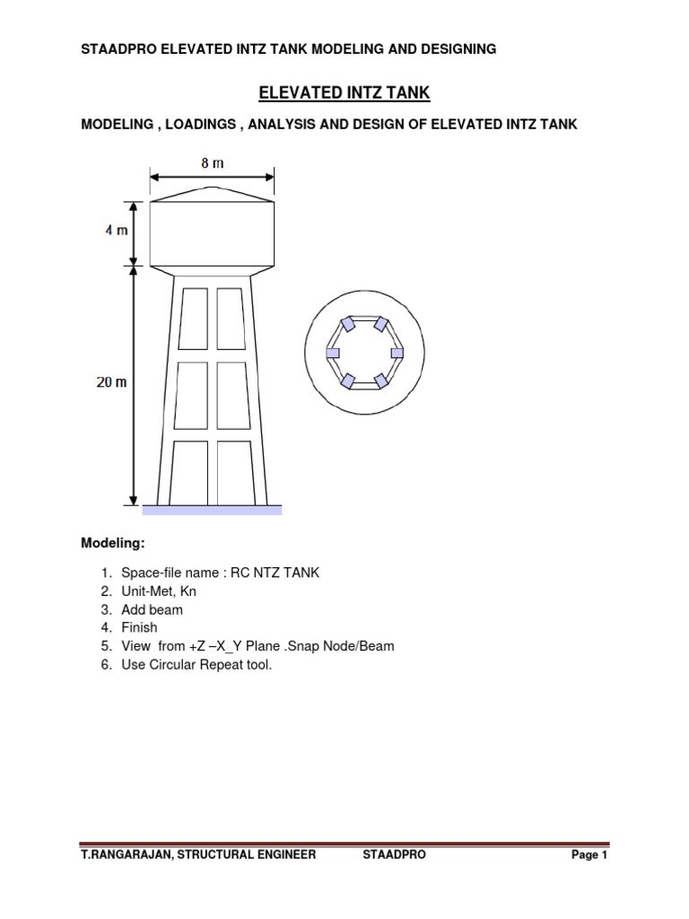 Elevated Intz Tank 279 884 | PDF | Structural Engineering | Beam ...