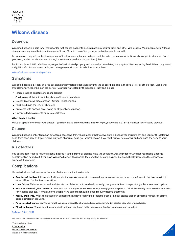 Symptoms and Causes - Mayo Clinic | PDF | Diseases And Disorders ...