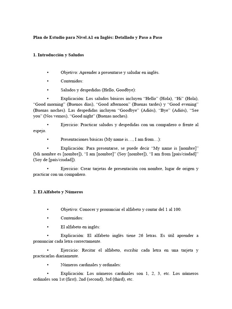 Vocabulario Básico de Inglés A1 | PDF | Adjetivo | Sustantivo