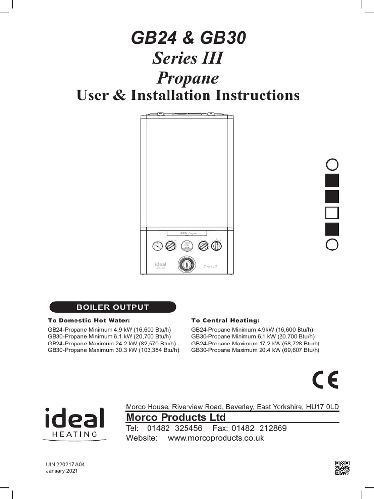 GB24 & GB30 Series III Boiler Guide | PDF | Water Heating | Efficient Energy Use