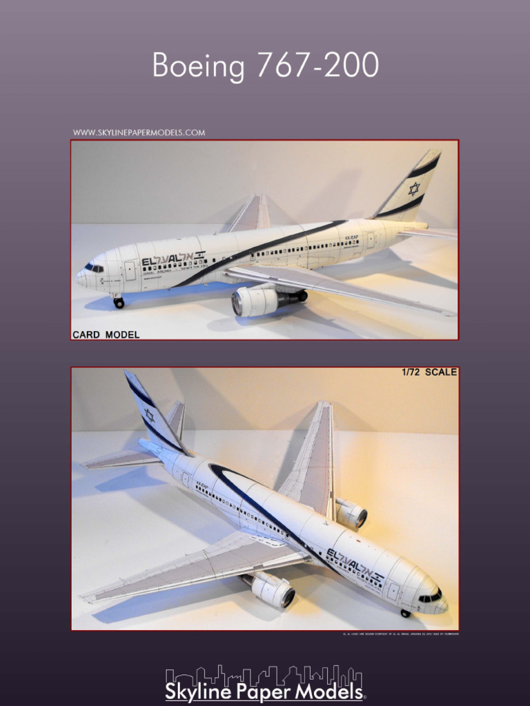 Boeing 767-200 El Al Model | PDF