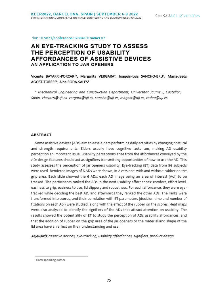 An Eye-Tracking Study To Assess The Perception of Usability Affordances ...