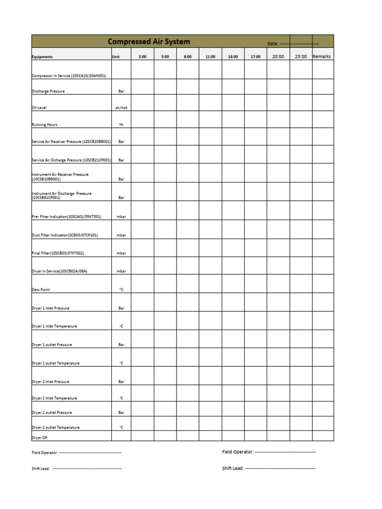 Air Compressor Data | PDF | Liquids | Chemical Engineering