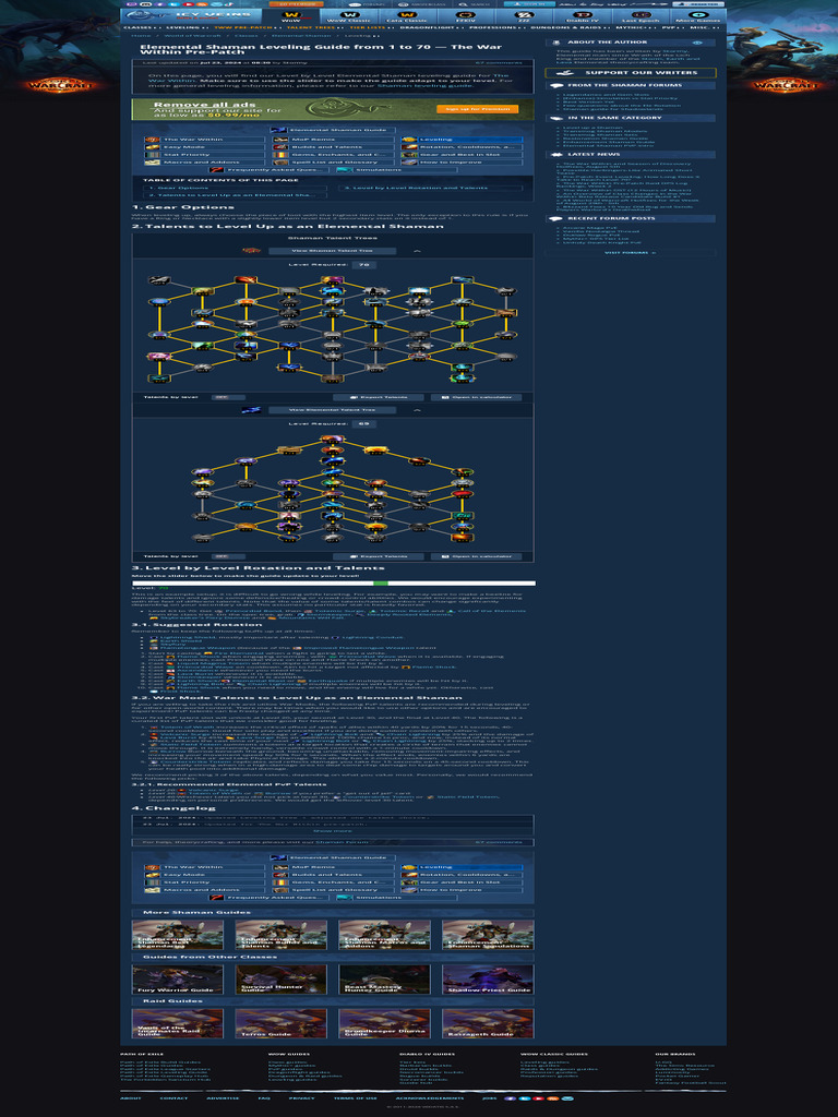 Elemental Shaman Leveling Guide from 1 to 70 - The War Within Pre-Patch - World of Warcraft ...