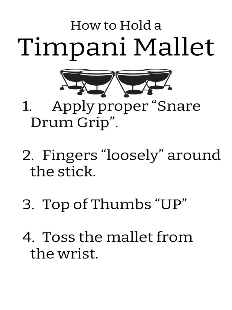How To Hold A Timpani Mallet | PDF