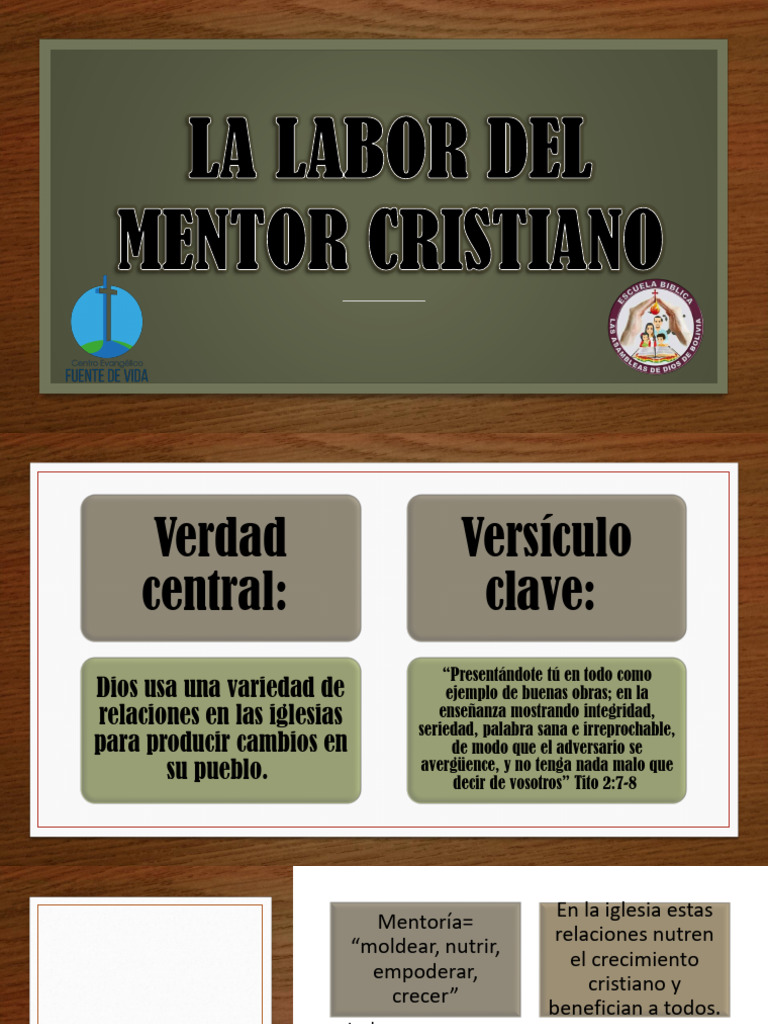 LECCIÓN 20 - La Labor Del Mentor Cristiano (Presentación) | PDF | Creencia religiosa y doctrina ...