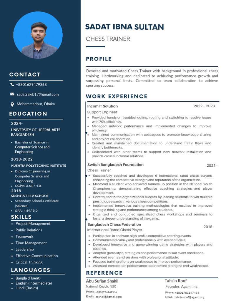 Chess Trainer & IT Engineer Profile | PDF | Cognition