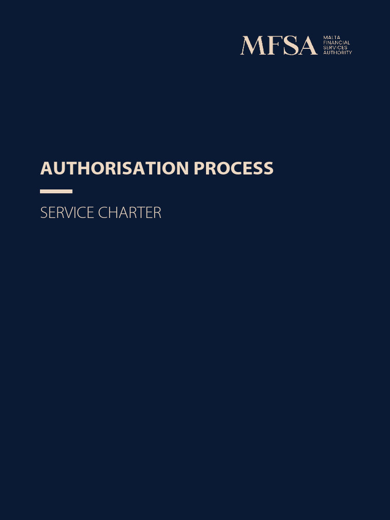 MFSA Authorisation Process Service Charter | PDF | Finance & Money ...