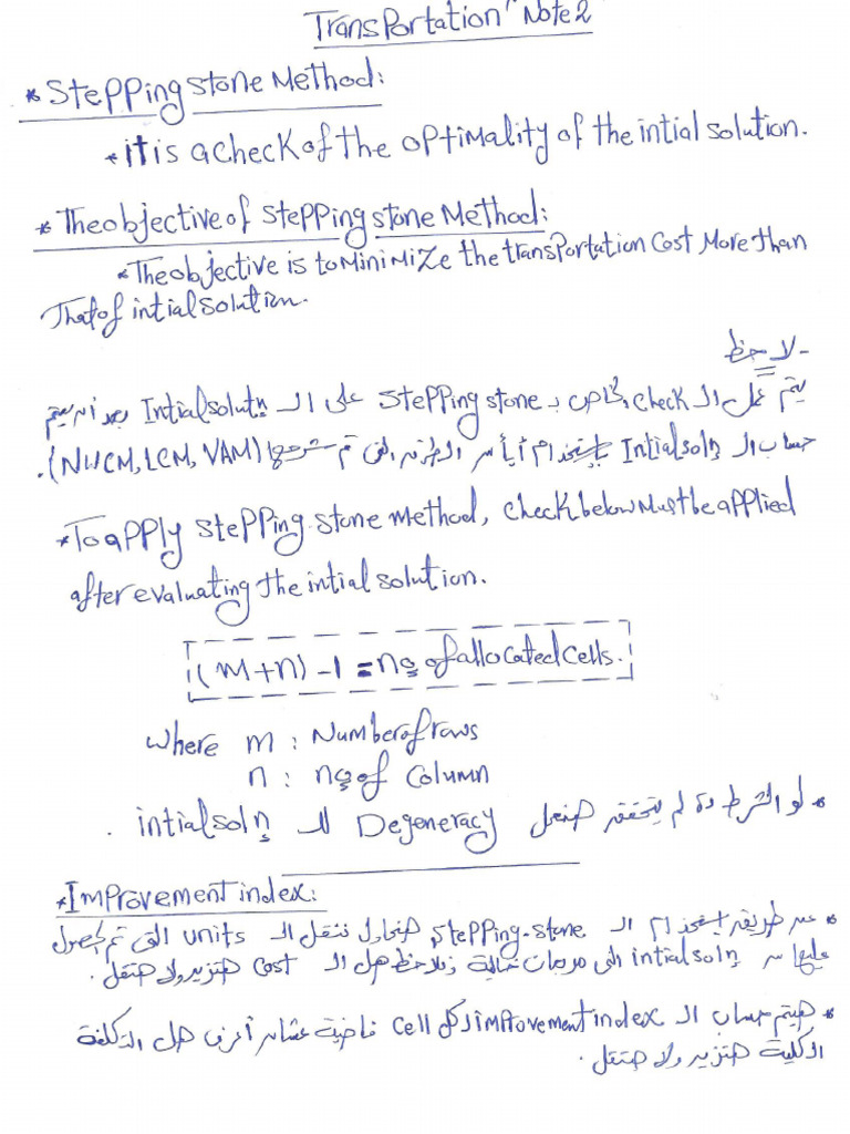 Stepping Stone Method Sheet + Explanation | PDF