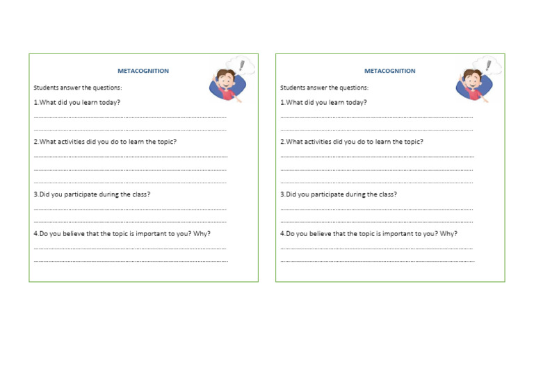 Metacognition | PDF