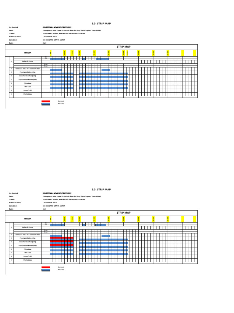 Strip Map Peningkatan Jalan Halmahera | PDF