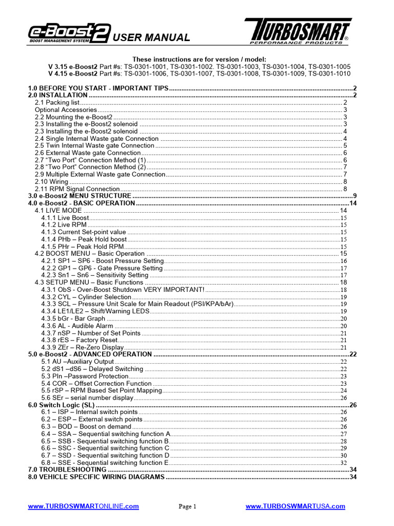 EBoost2 Manual | PDF | Turbocharger | Engines