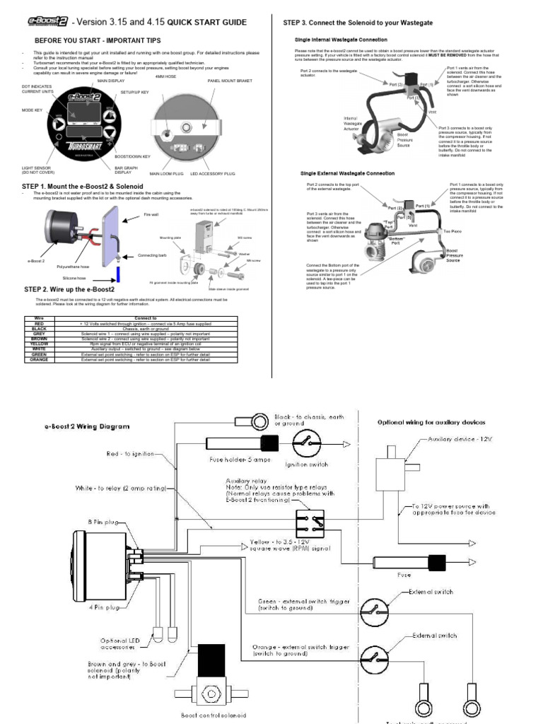Eboost2 Quickstart | PDF | Turbocharger | Internal Combustion Engine