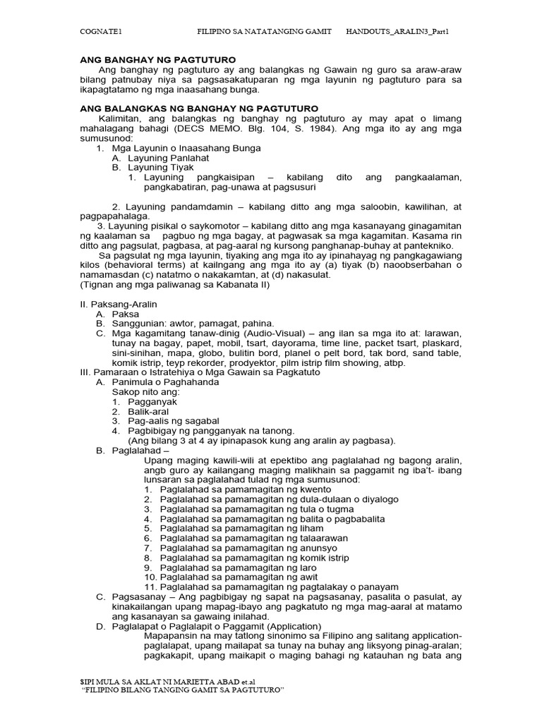 HANDOUTS-Kabanata 3 Part1 | PDF