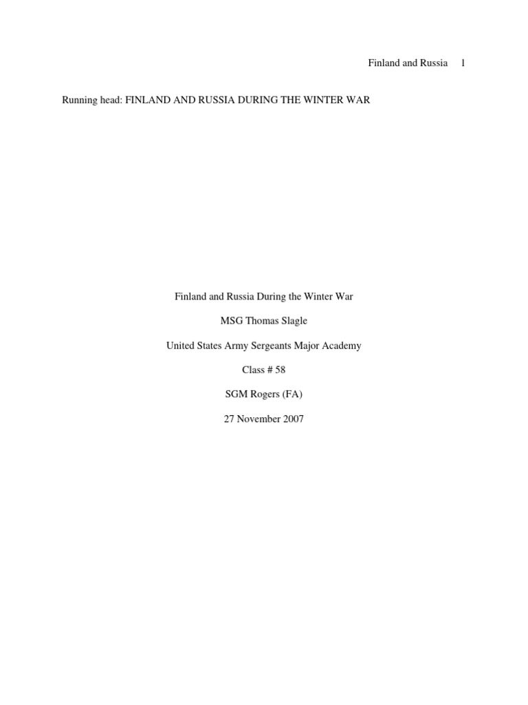 Finland's Victory in the Winter War | PDF | Finland | Red Army